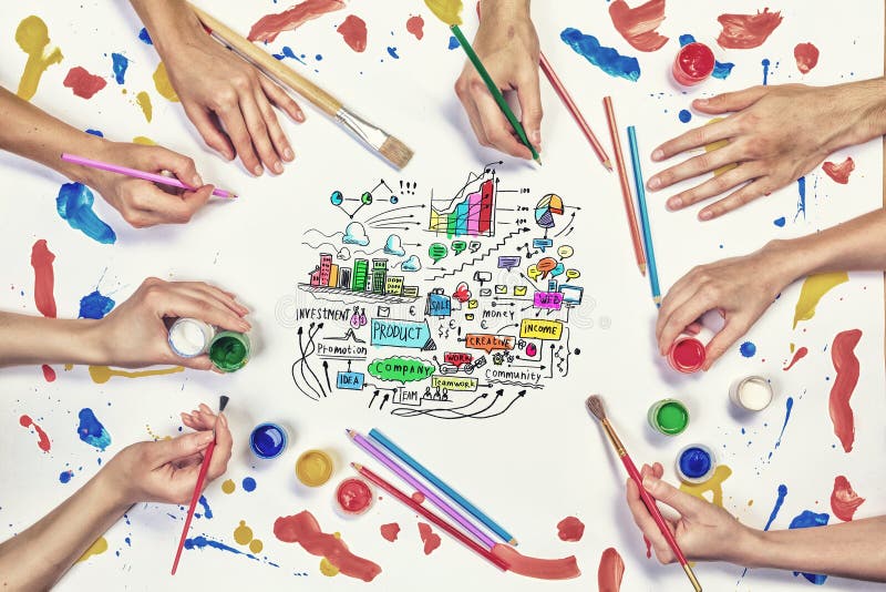 Team creative work stock image. Image of teamwork, color - 64343855