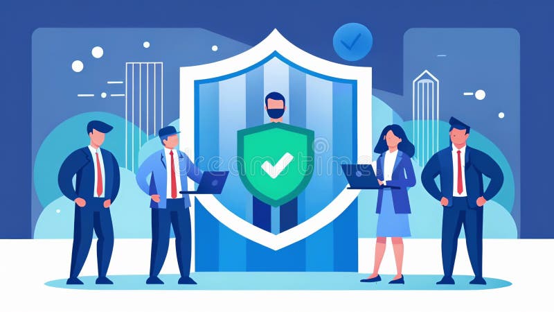 A Team of Cyber Security Experts Stand Guard at the Entrance of a ...