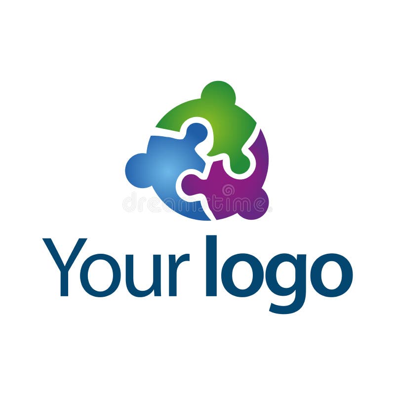 Team Dat Samenwerkt Groep Mensen Het Werk Van Het Team Embleemvector ...