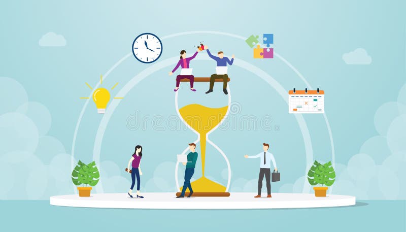 Work by Time Rate Calculation Stock Vector - Illustration of making ...