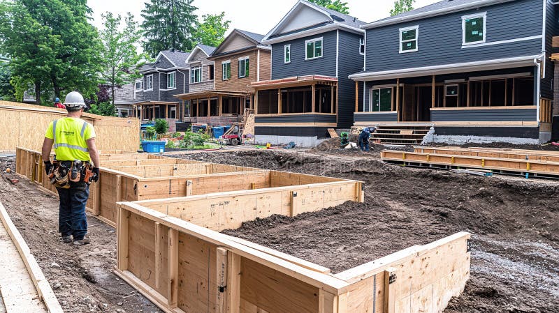 A Team of Dedicated Construction Workers Labor Tirelessly Under the Sun ...