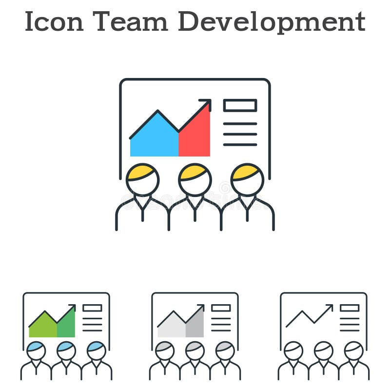 Team Development Flat Icon Design for Infographics and Businesses Stock ...