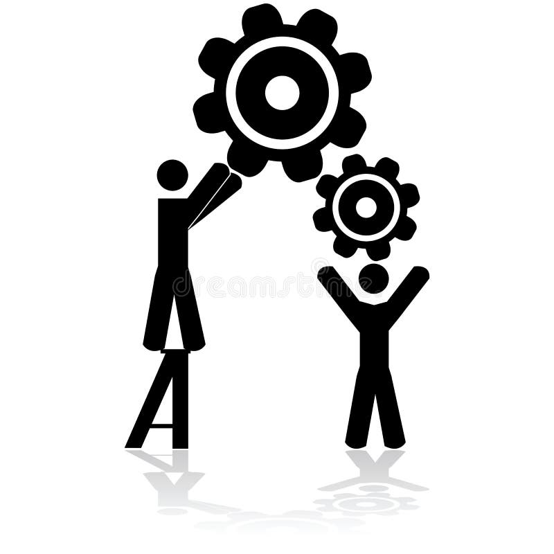 Team die samenwerken vector illustratie. Illustration of idee - 38819095