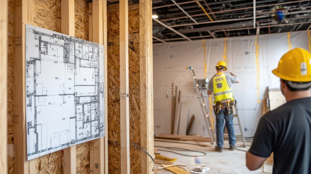 A Team of Diligent Construction Workers Collaborates on a Towering ...