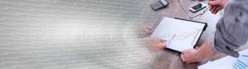 Teamwork and Discussion. Panoramic Banner Stock Image - Image of ...