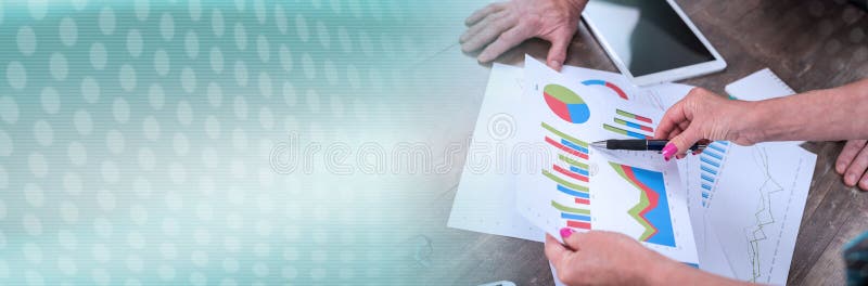 Teamwork and Discussion. Panoramic Banner Stock Photo - Image of ...