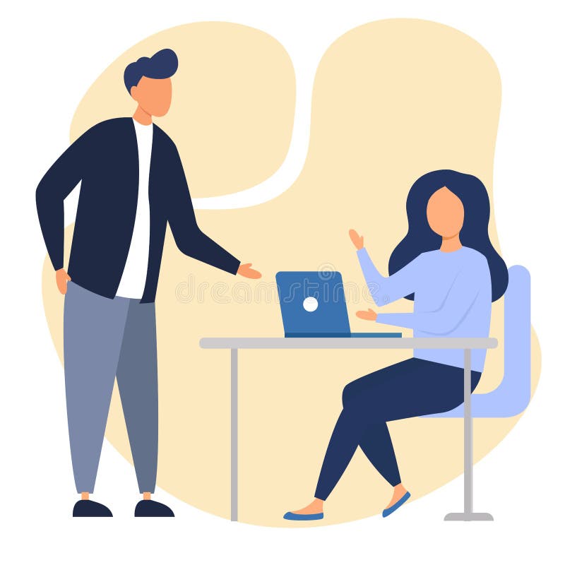 Team Discussion of Future Project, Team Work Debate Stock Vector ...