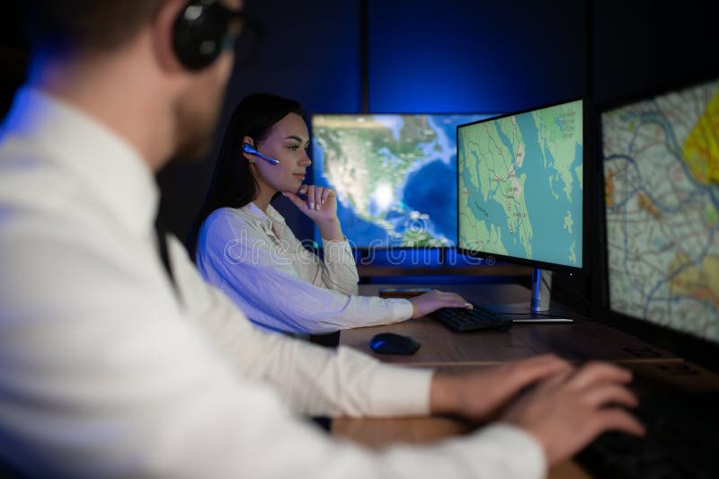 Team of Dispatchers Works in the Office Stock Photo - Image of manager ...