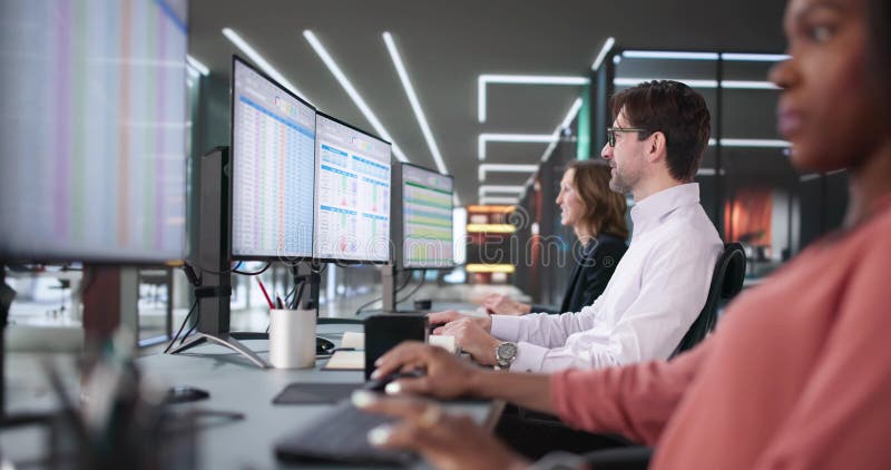 Team of Diverse Professionals Using Software Stock Photo - Image of ...