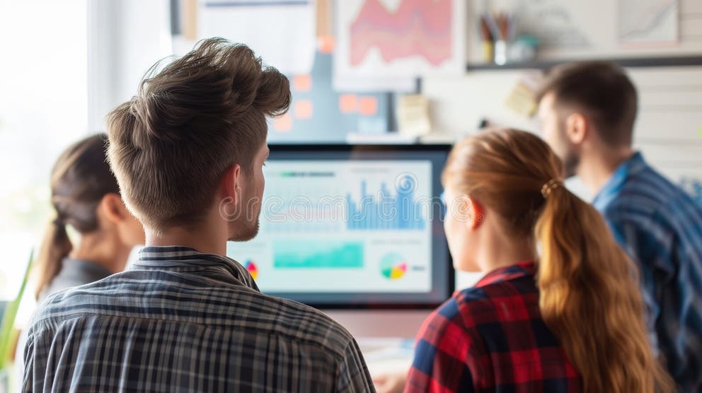 People Around Computer Stock Illustrations – 3,680 People Around ...