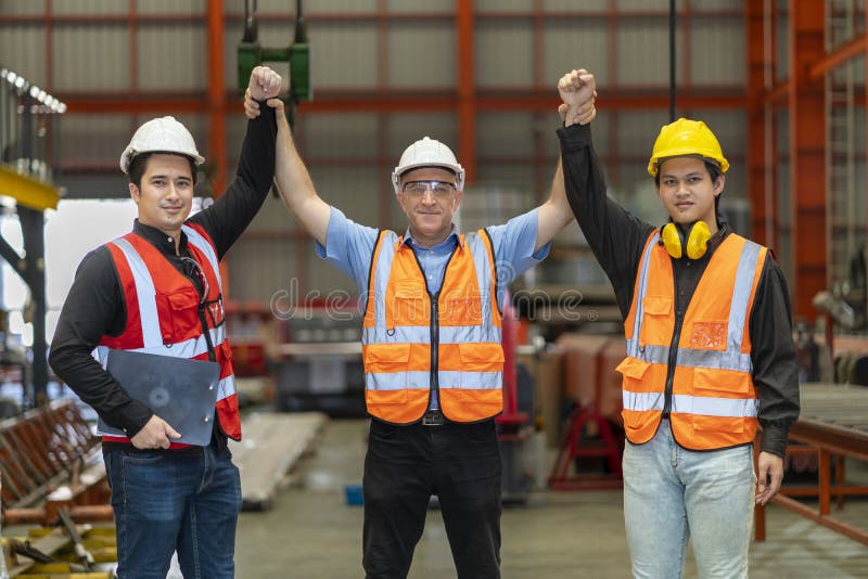 Team of Diversity Engineer Workers Standing Together for Strong ...
