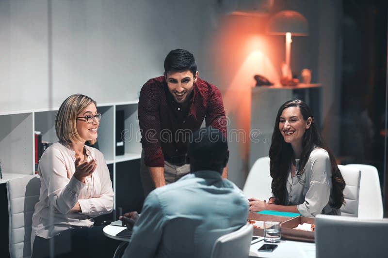 The Team with the Do it Mindset. Colleagues Having a Meeting during a ...