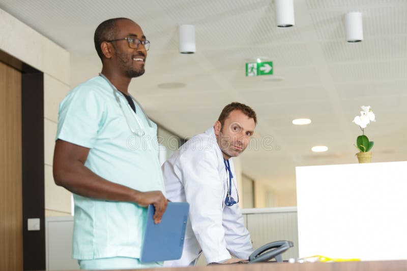 Medical secretary stock image. Image of reception, call - 21257851