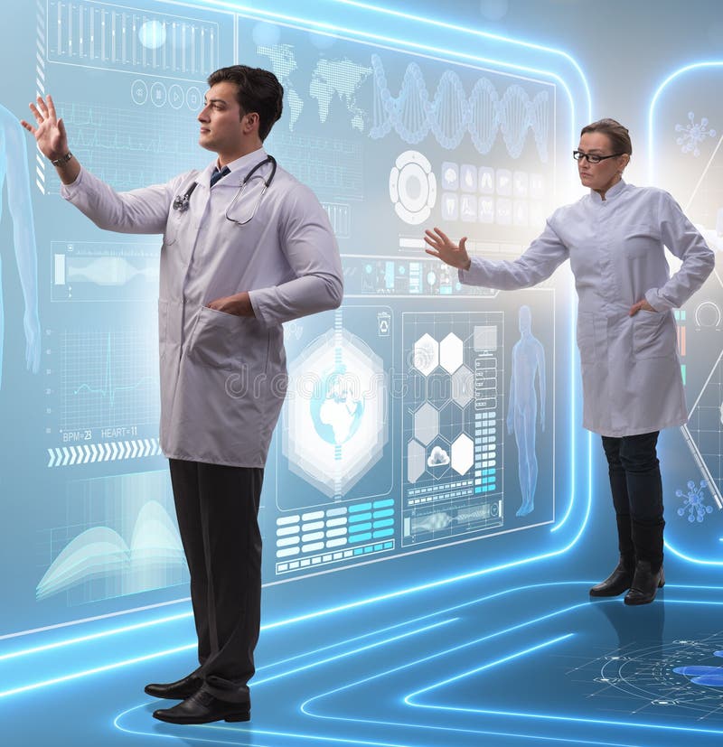 Team of Doctor in Remote Diagnostics Examination Concept Stock Photo ...