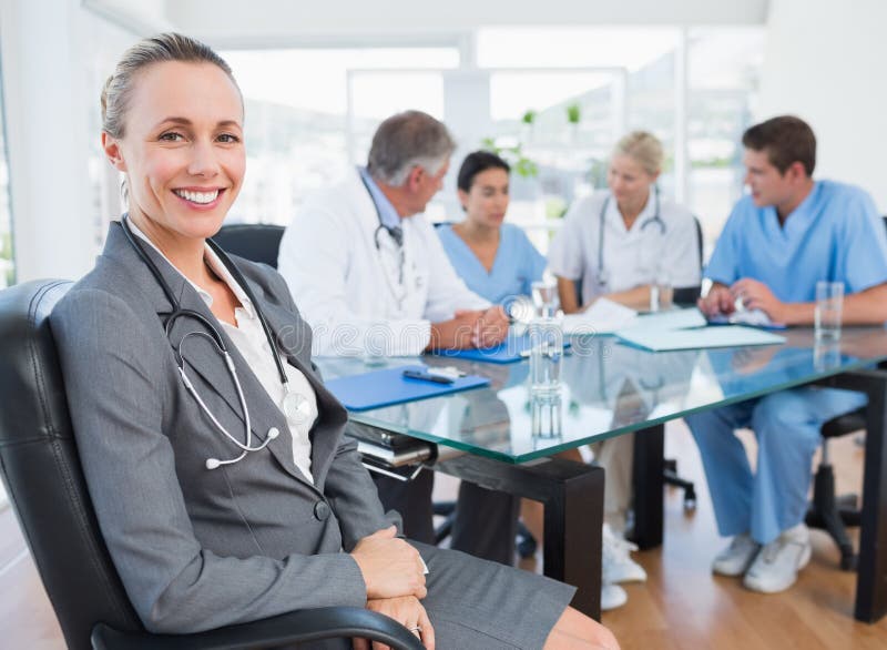 Team of Doctors Having a Meeting Stock Image - Image of hospital, male ...