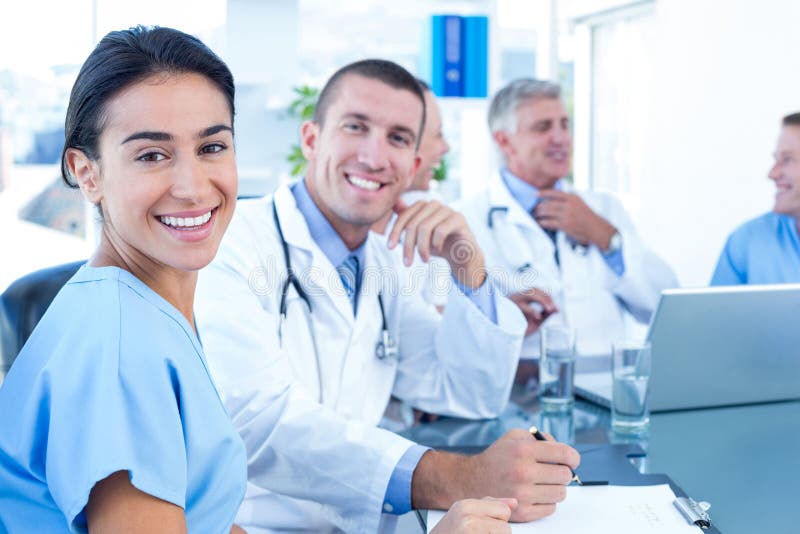 Team of Doctors Having a Meeting Stock Image - Image of indoors ...