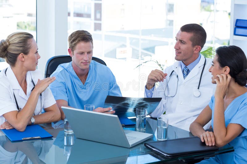 Team of Doctors Having a Meeting Stock Image - Image of examination ...
