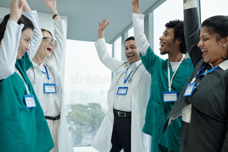 Team of Doctors Having Success Stock Image - Image of doctor, medicine ...