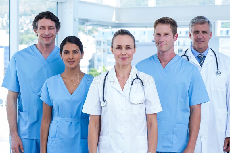 Team of Doctors Smiling at Camera Stock Image - Image of partnership ...