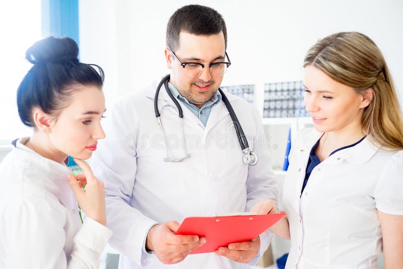 Team of Doctors at Working Place Stock Image - Image of colleague ...