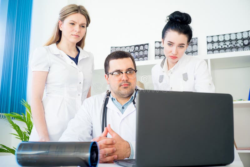 Team of Doctors at Working Place Stock Image - Image of doctor, indoors ...