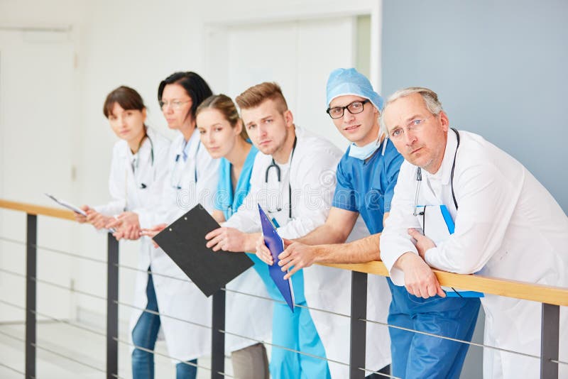 Team of Doctors with Young Physicians Stock Photo - Image of group ...