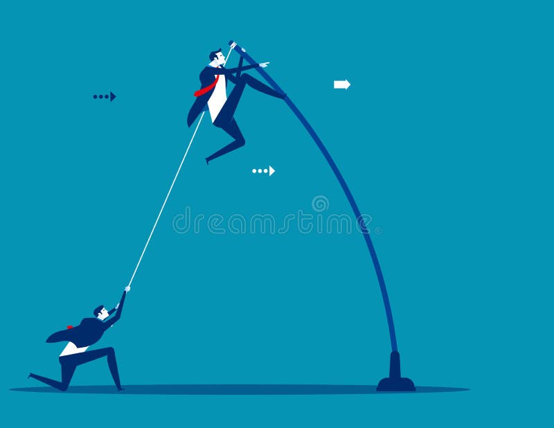 Team Driven Business in the Direction of Success. Concept Buisness ...