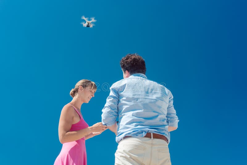 Team of Drone Operators Working Together Stock Image - Image of crew ...