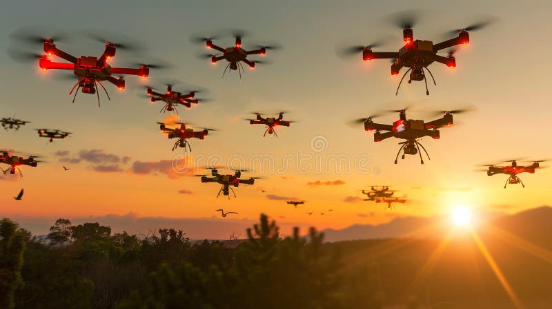 A Team of Drones Demonstrates a High Degree of Coordination and ...
