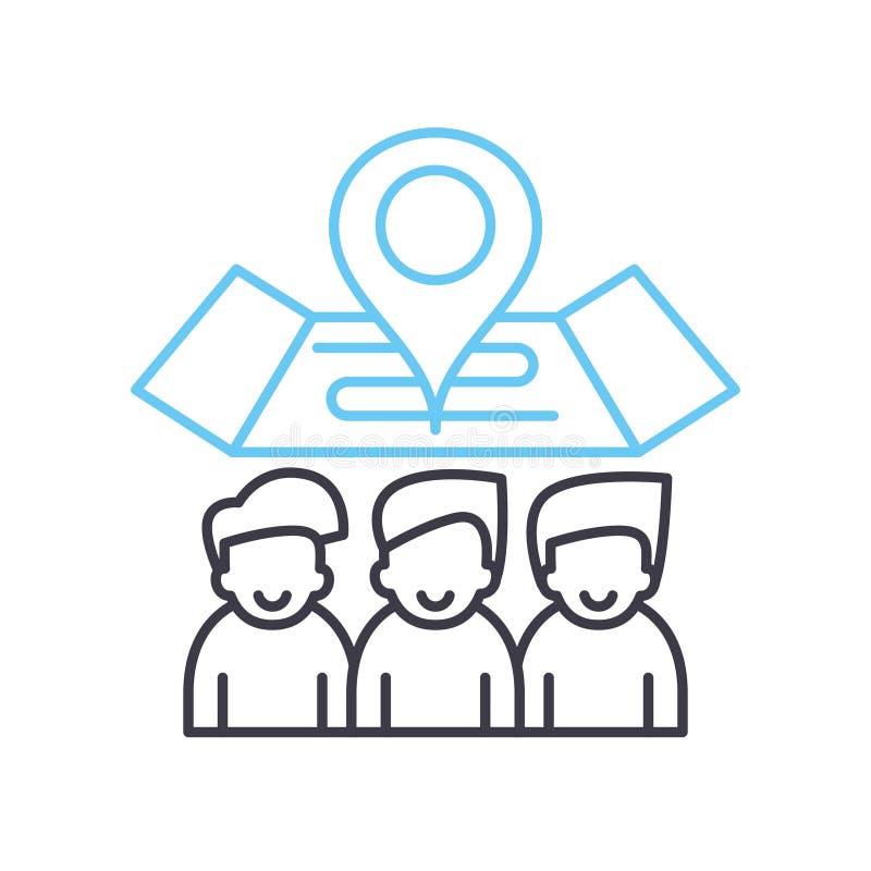 Team Dynamics Line Icon, Outline Symbol, Vector Illustration, Concept ...