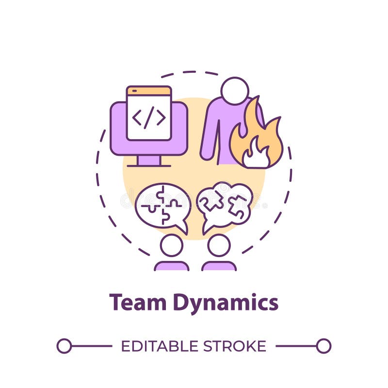 Team Dynamics Multi Color Concept Icon Stock Vector - Illustration of ...