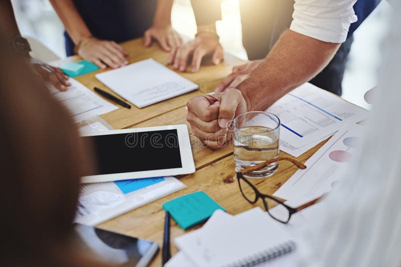 Team Effort is Essential. a Group of Unrecognizable Businesspeople ...