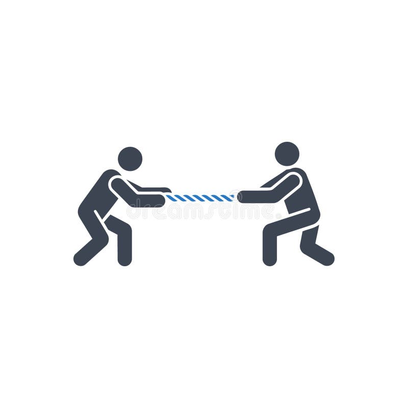 Team Effort Tug Icon stock illustration. Illustration of teamwork ...