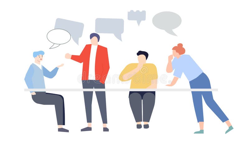 The Team of Employees Discusses Important Issues, Vector Graphics Stock ...