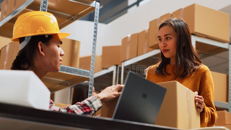 Team of Employees Doing Quality Control on Goods Stock Image - Image of ...