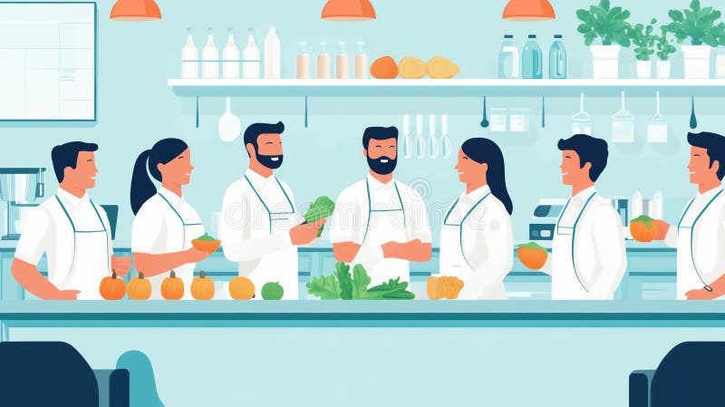 Team of Employees Engaged in Interactive Food Safety Training Session ...