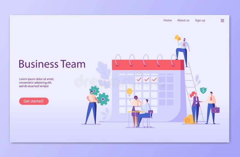 Team of Employees Making Project on Time. Successful Team. Concept of ...