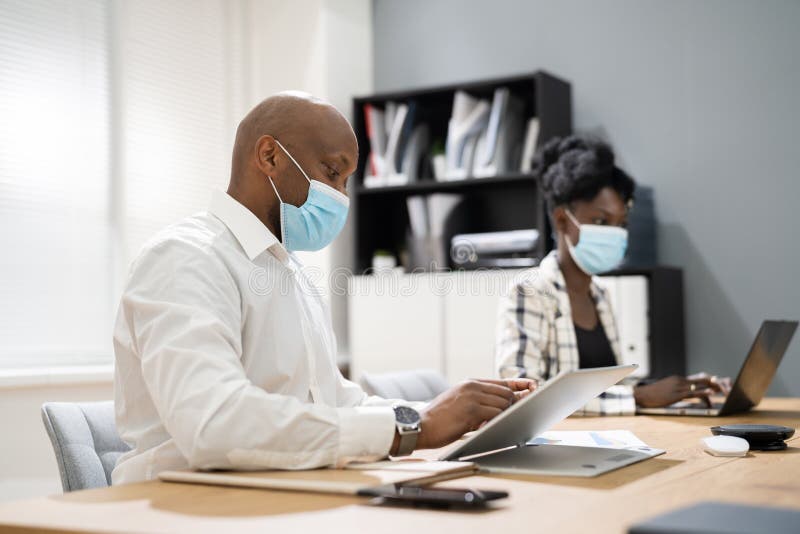 Team Employees Wearing Covid Face Mask Stock Photo - Image of kenya ...