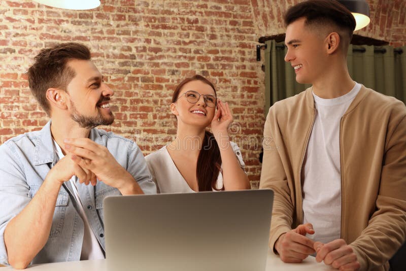 Team of Employees Working Together in Office Stock Image - Image of ...