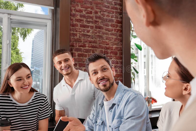 Team of Employees Working Together in Office Stock Photo - Image of ...