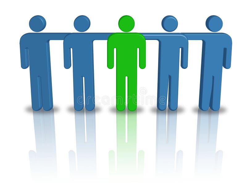 Team en teamleider stock illustratie. Illustration of groen - 17303818