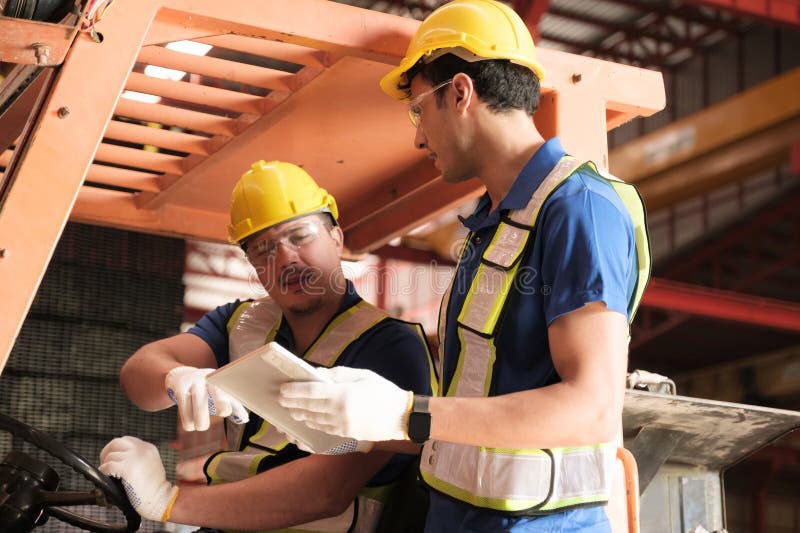 Team of Engineer Working in the Factory Stock Image - Image of ...