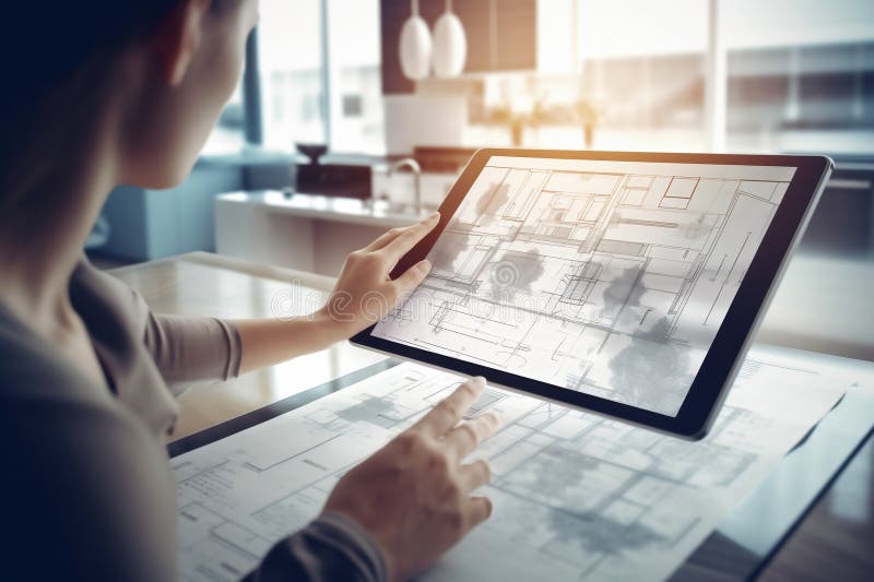 Team of Engineering or Architect Meeting and Discussing on Blueprint ...