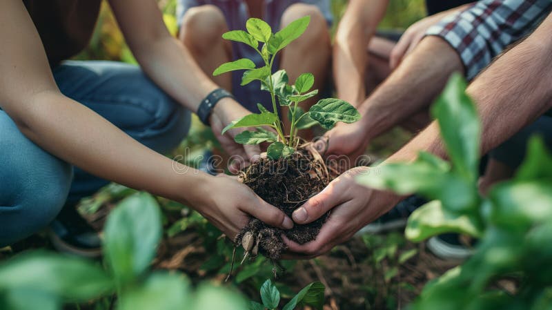 Team of Environmentalists Collaborating on Sustainability Initiatives ...