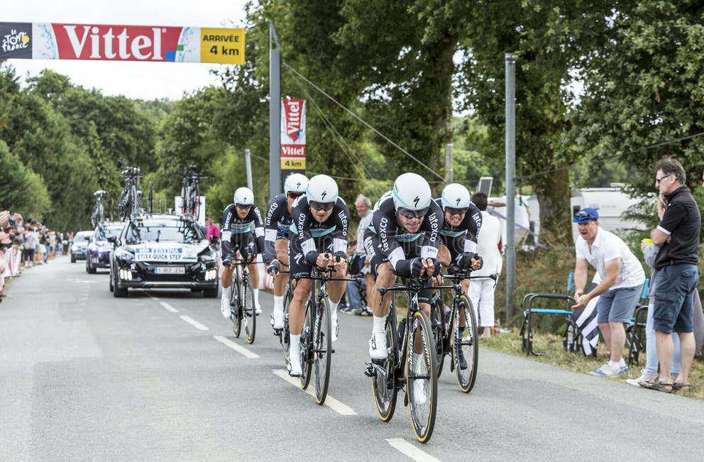 Team Etixx-Quick Step - Team Time Trial 2015 Foto de archivo editorial ...