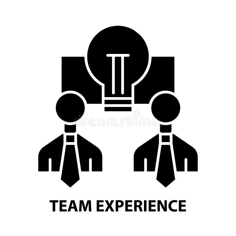 Team Experience Icon, Black Vector Sign with Editable Strokes, Concept ...