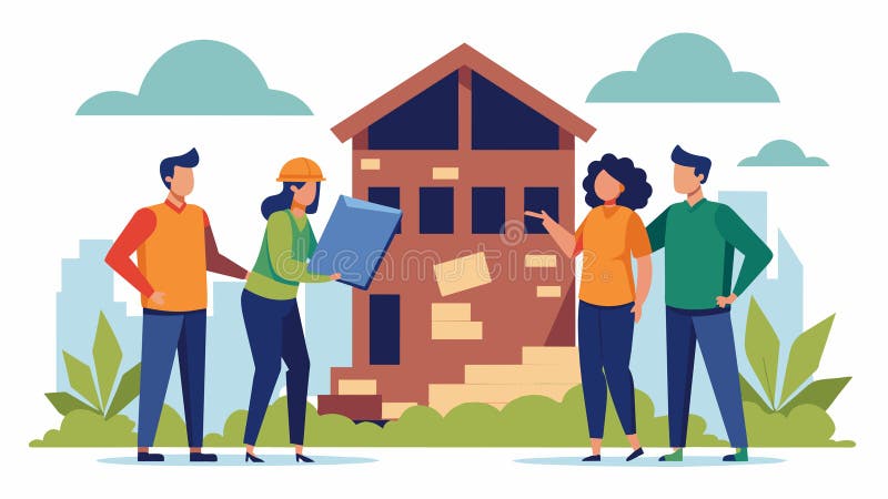 A Team of Experts Assessing the Structural Stability of an Old Building ...