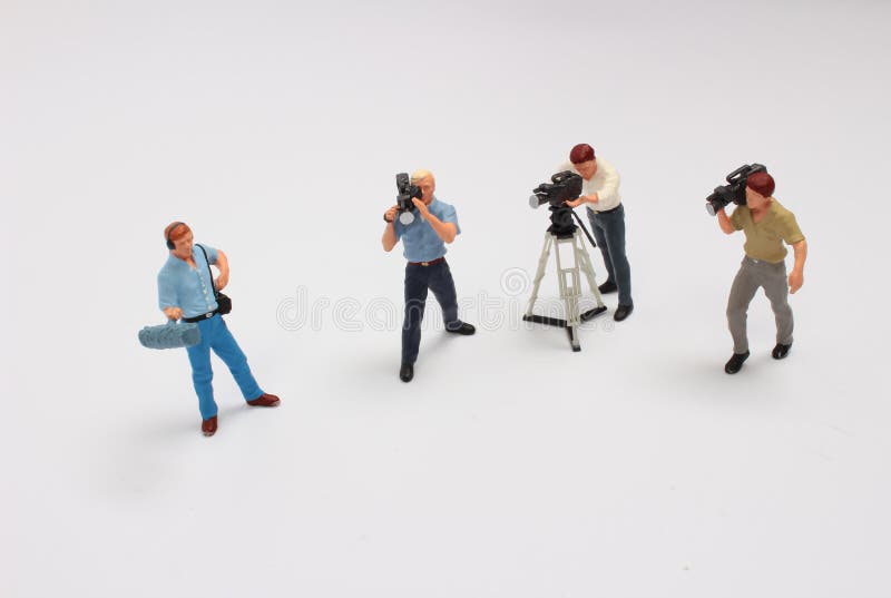 The Team of Figure Theme Broad Cast Stock Image - Image of media ...