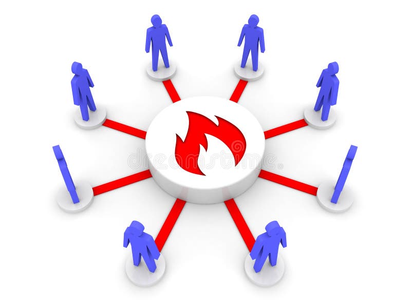 Team Fire. Group Inspiration Stock Illustration - Illustration of ...