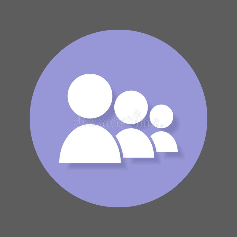 Team Flat Icon. Users Round Colorful Button, People Circular Vector ...
